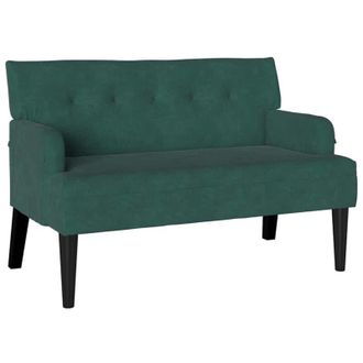 vidaXL Chesterfield Bank Dunkelgr&uuml;n 112 x 65,5 x 75 cm Samt vidaXL