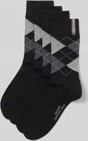 Camano Socken aus Baumwoll-Mix mit Logo-Stitching im 4er-Pack