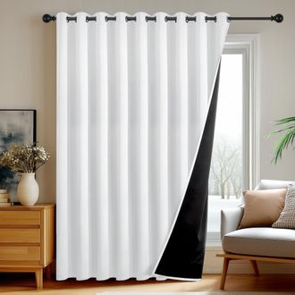 Deconovo 100% Verdunklungsvorh&auml;nge Vorhang Blickdicht Vorh&auml;nge mit &Ouml;sen Gardinen Wohnzimmer Thermovorh&auml;nge gegen Hitze W&auml;rmeschutz Curtains Schallschutz, H245 
