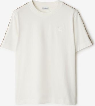 Burberry T-shirt en coton avec Check, Size: XXS