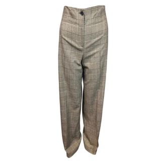 D.exterior Pantalone New Satin Wash - - Trousers - Damen - Braun - M