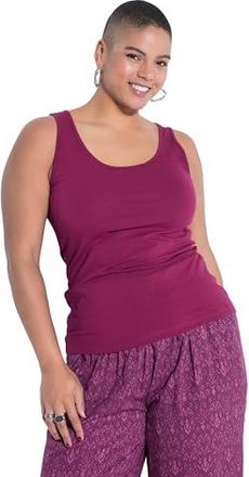 STUDIO UNTOLD Femme Grandes Tailles Top Basic, Encolure Large, Jersey Stretch Aubergine 42+ 724926540-42+