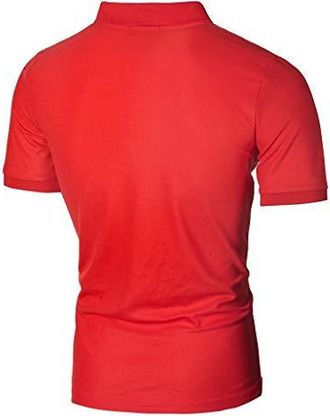Generic Polo dété pour homme, col rabattu avec fermeture éclair, manches courtes, chemises décontractées et respirantes pour hommes, couleur unie, coupe régul