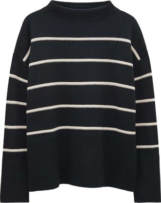 someday Damen Pullover | Strickpullover TANALYNN Loose mit Wolle Black, 36