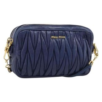 Miu Miu Pre-owned Cuir sacs-ports-paule - Femme - Pre-owned - Bleu - Taille: ONE Size