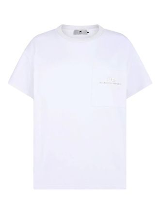 Elisabetta Franchi pull à plaque logo - Blanc