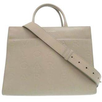 Bulgari Pre-owned Leder Schultertasche - - Pre-owned - Damen - Grau - ONE SIZE