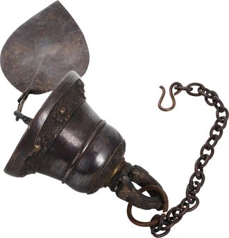 BESTONZON Cabilock Vintage Metall Windspiel Glocke Handgefertigt mit Feng Shui Klang Antike Windglocke für Haus Garten Terrasse Beruhigende Töne Deko Aufhängen 