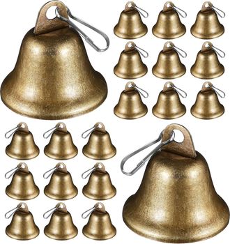 Angoily 40 St&uuml;ck Metall H&auml;ngeglocken Vintage Windspielgl&ouml;ckchen mit Klarem Klang f&uuml;r Weihnachtsbaum Deko Girlanden Bastelarbeiten und Festtagsdekoration