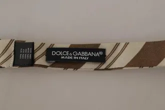 Dolce & Gabbana Multicolor Patterned Adjustable Neck Bow Tie Men Silk