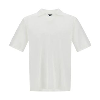 Herno Polo aus reinem Baumwollpiqu&eacute; - - Tops - Herren - Wei&szlig; - S