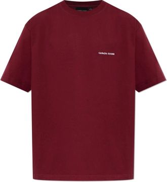 Canada Goose T-shirt en coton Novo - Homme - Tops - Rouge - Taille: S