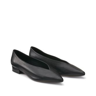 La Redoute Collections Ballerine Pointue &Agrave; Talon Plat En Cuir