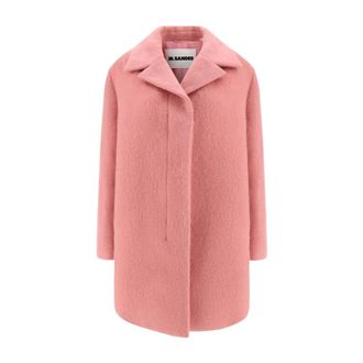Jil Sander Woll Kaban Mantel - - Coats - Damen - Rosa - XL