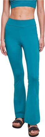 Urban Classics Damen Leggings Ladies Recycled High Waist Flared Leggings watergreen 3XL