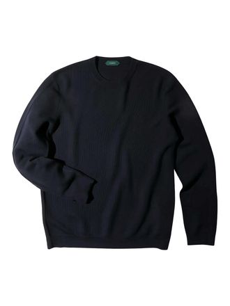 Zanone Pull Col Rond - Bleu Foncé