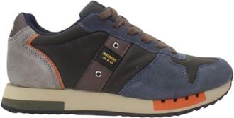 Blauer U.S.A. QUEENS01, Sneakers Low, Chaussures Mode Casual, Marine Military, 41 EU