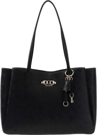 Guess Femme, Sacs, Noir, Taille: ONE Size Sac &agrave; main avec de multiples poches int&eacute;rieures et ext&eacute;rieures