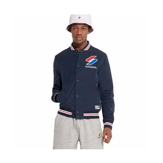 Superdry Homme, Vestes, Bleu, Taille: S Nylon Varsity Jacket