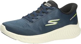 Skechers GO Walk Now Payton Baskets pour Homme, Textile Bleu Marine/Bordure Blanche, Pointure 43