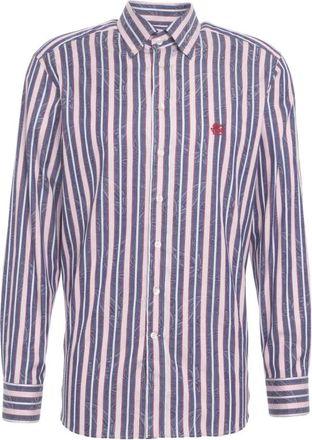 Etro Homme, Chemises, Multicolore, Taille: L Chemise &agrave; Rayures &agrave; Boutons Multicolore Aw25