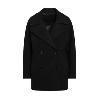 Toteme Peacoat Arrondi - Femme - Manteaux - Noir - Taille: 36 FR