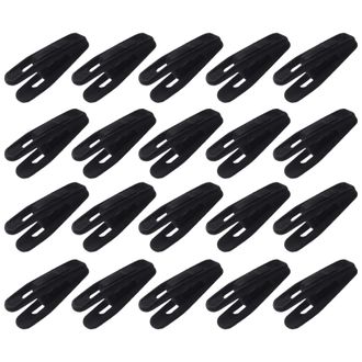 Hemobllo 20 St&uuml;ck W&auml;scheklammern aus Robustem Kunststoff Winddichte Kleiderb&uuml;gelclips in Schwarz Tragbare Trockenclips f&uuml;r Babykleidung R&ouml;cke und Strandt&uuml;cher