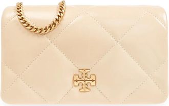 Tory Burch Femme, Accessoires, Beige, Taille: ONE Size Wallet on a Chain Kira Diamond