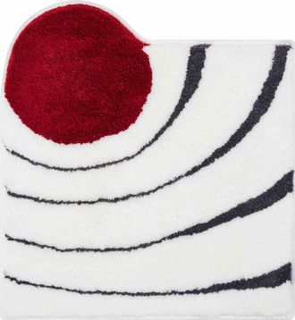 GRUND COLANI Exklusiver Designer Badteppich 100% Polyacryl, ultra soft, rutschfest, ÖKO-TEX-zertifiziert, 5 Jahre Garantie, Colani 2, WC-Vorlage o.A. 60x60 