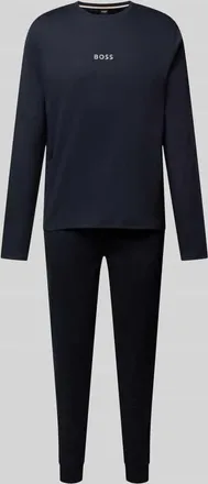 HUGO BOSS Regular Fit Pyjama-Set aus reiner Baumwolle