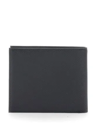 Emporio Armani Mens Bifold Wallet Black Tech Fabric Polyamide