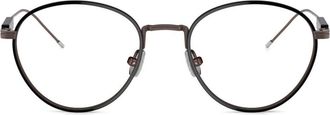 Brunello Cucinelli Brille mit rundem Gestell - Schwarz