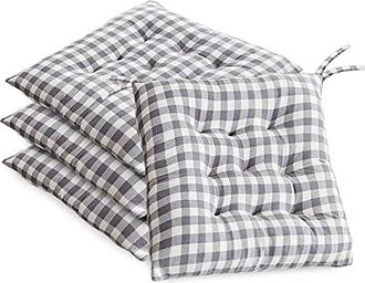 Generic Lot de 4 coussins de chaise dext&eacute;rieur - Coussins de chaise de jardin carr&eacute;s - Coussins de chaise de terrasse pour ext&eacute;rieur - Coussins pour chaise de