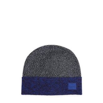 Paul Smith Bonnet bi-colore en laine m&eacute;rinos m&eacute;lang&eacute;e