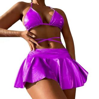 Generic Short de Bain Femme Mode f&eacute;minine Deux pi&egrave;ces Maillot de Bain Femmes Laque Sexy Bikini Maillot de Bain pour Femme