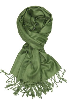 achillea Damen Achir-001 Pashmina-Schal, salbeigr&uuml;n, 28 W x 76 L