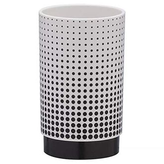 Sealskin Becher Speckles, Zahnputzbecher aus ABS, schwarz/weiß, 6,9 x 6,9 x 11,4 cm