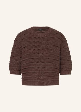 OPUS Strickshirt Ploomina braun