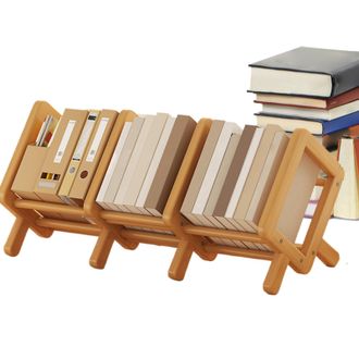 Generico Schreibtischregal, B&uuml;cherregal f&uuml;r Arbeitstisch, einziehbarer Organizer aus Holz, f&uuml;r B&uuml;cher und Dekoration f&uuml;r Zuhause, B&uuml;ro, Schlafzimmer oder Ecke