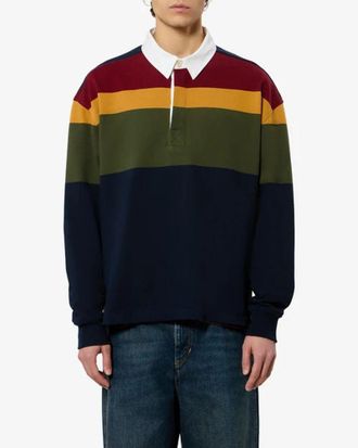 Isabel Marant Colour-Block Polo Shirt - Navy