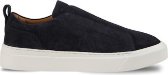 Kiton Homme, Chaussures, Bleu, Taille: 45 EU Slip-on Suede Baskets