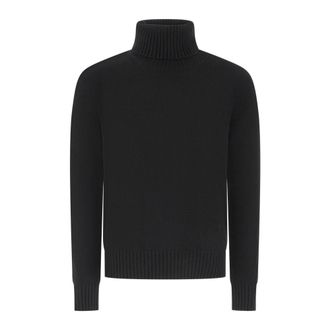 Ami Col roul&eacute; De Coeur - Homme - Pulls - Noir - Taille: M