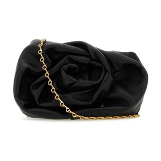 Burberry Rose Leather Clutch - - Bags - Damen - Schwarzk - ONE SIZE