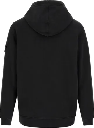 Stone Island Mens Black Cotton Sweatshirt Clothing