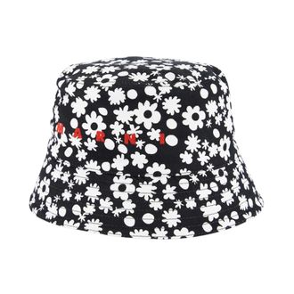 Marni Schwarzer und Wei&szlig;er Pop-Felder Baumwoll-Eimer-Hut - - Accessories - Herren - Schwarzk - M