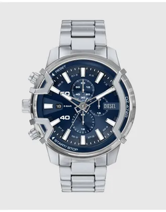 Diesel Griffed Chronograph-Uhr aus Edelstahl in Silber