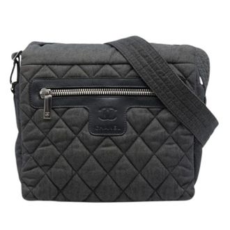 Chanel Pre-owned Sac bandouli&egrave;re matelass&eacute; en jean - Femme - Pre-owned - Noir - Taille: ONE Size