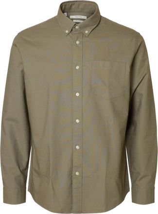 Selected SELETED HOMME Herren SLHREGRICK-OX Shirt LS NOOS Hemd, Vetiver, Large