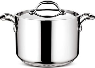 Lagostina ACCADEMIA LAGOFUSION Fleischtopf, Edelstahl, 24 cm (6,7 l) + Deckel, f&uuml;r alle Herdarten, auch Induktionsherde, mit genietetem Griff, robust, Italien, 