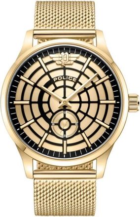 Police Homme, Accessoires, Jaune, Taille: ONE Size Montre habill&eacute;e en acier inoxydable